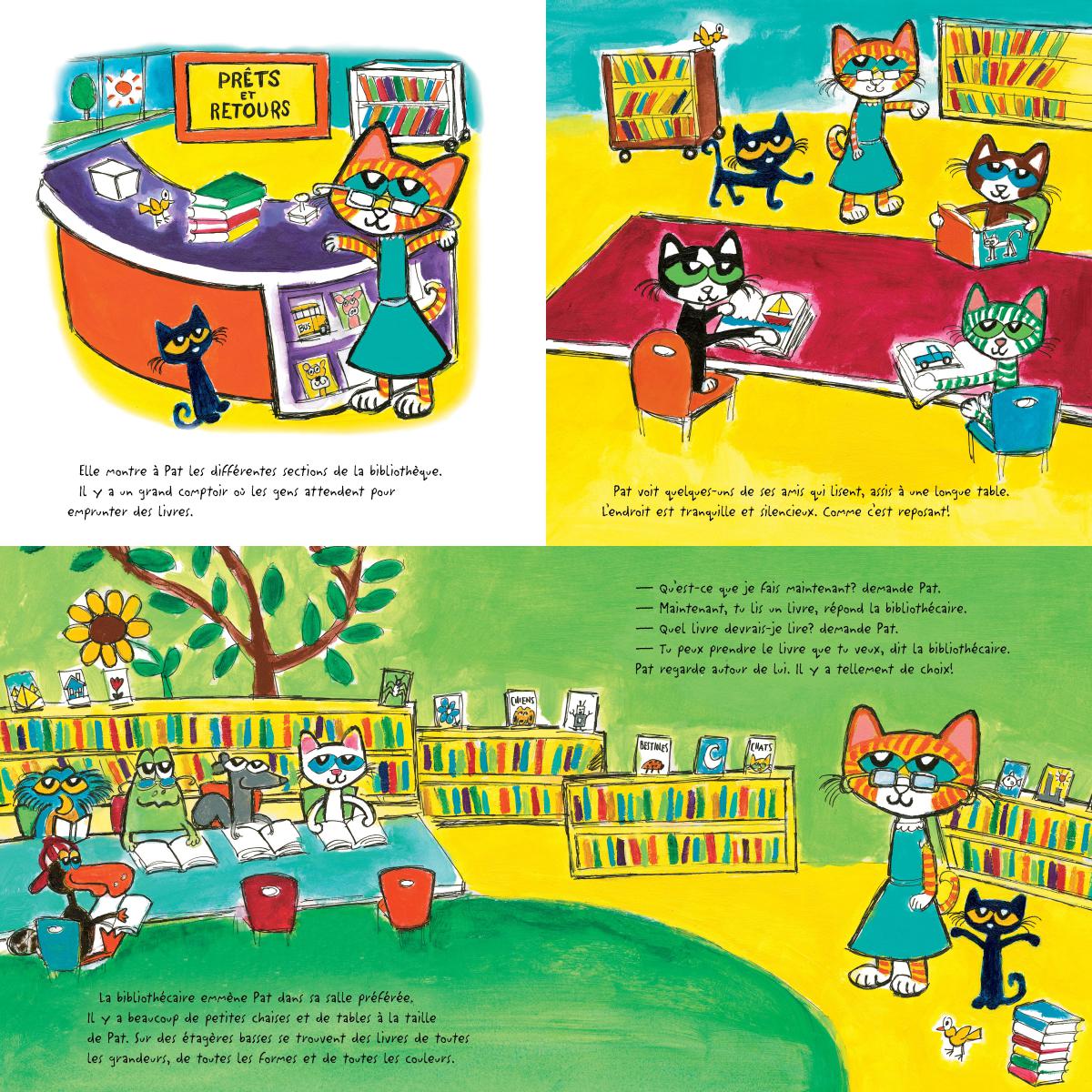 Éditions Scholastic | Pat le chat : Pat visite la bibliothèque