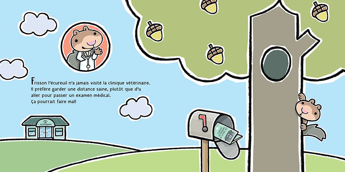 Éditions Scholastic | Frisson l’écureuil visite la clinique