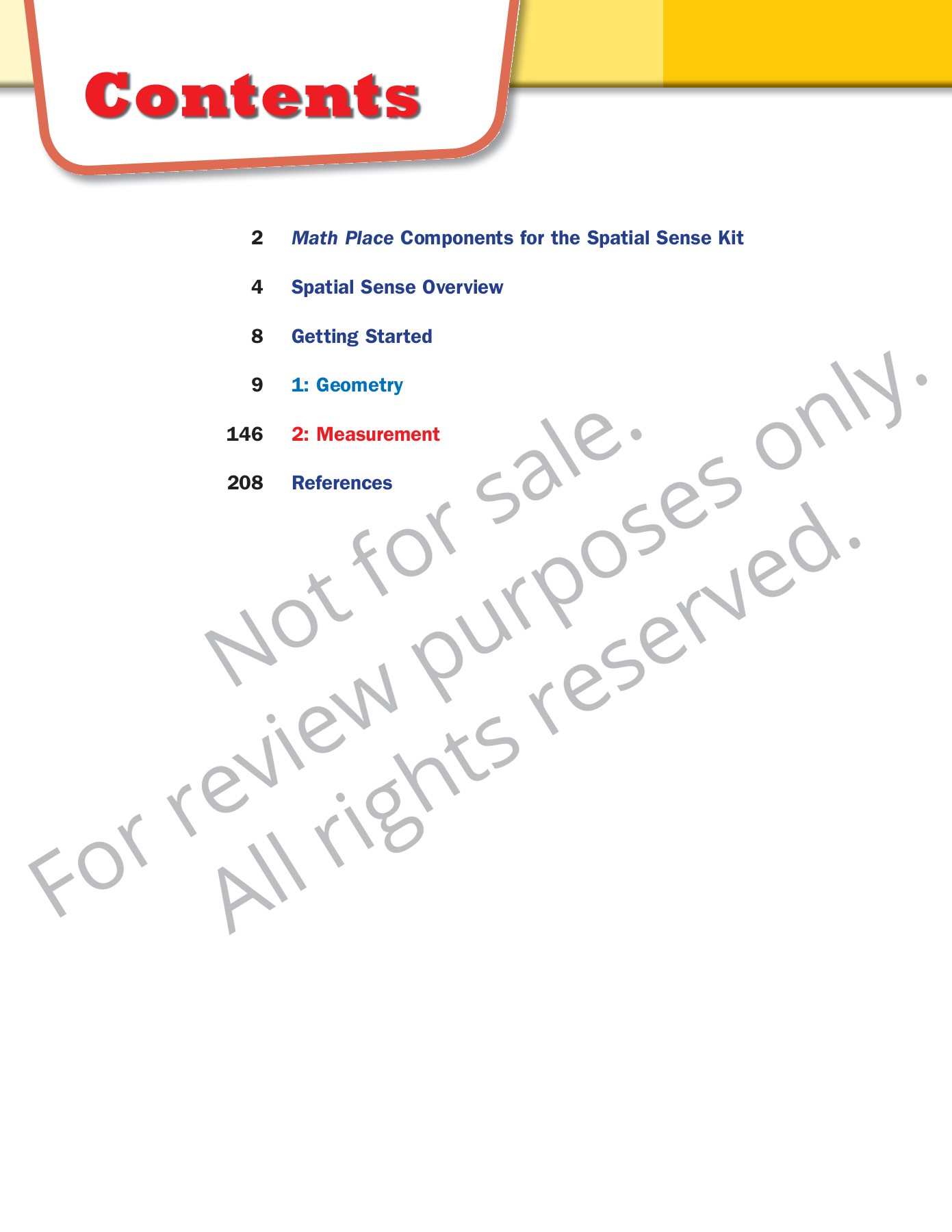 Math Place - Grade 2 - BC - Spatial Sense - Teachers' Guide - Sample