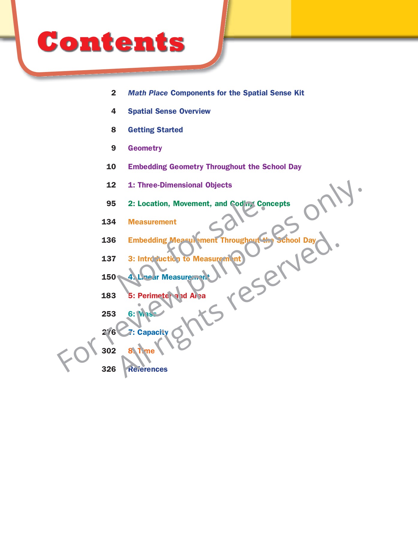 Math Place Grade 3 ON Spatial Sense Teachers' Guide - Sample